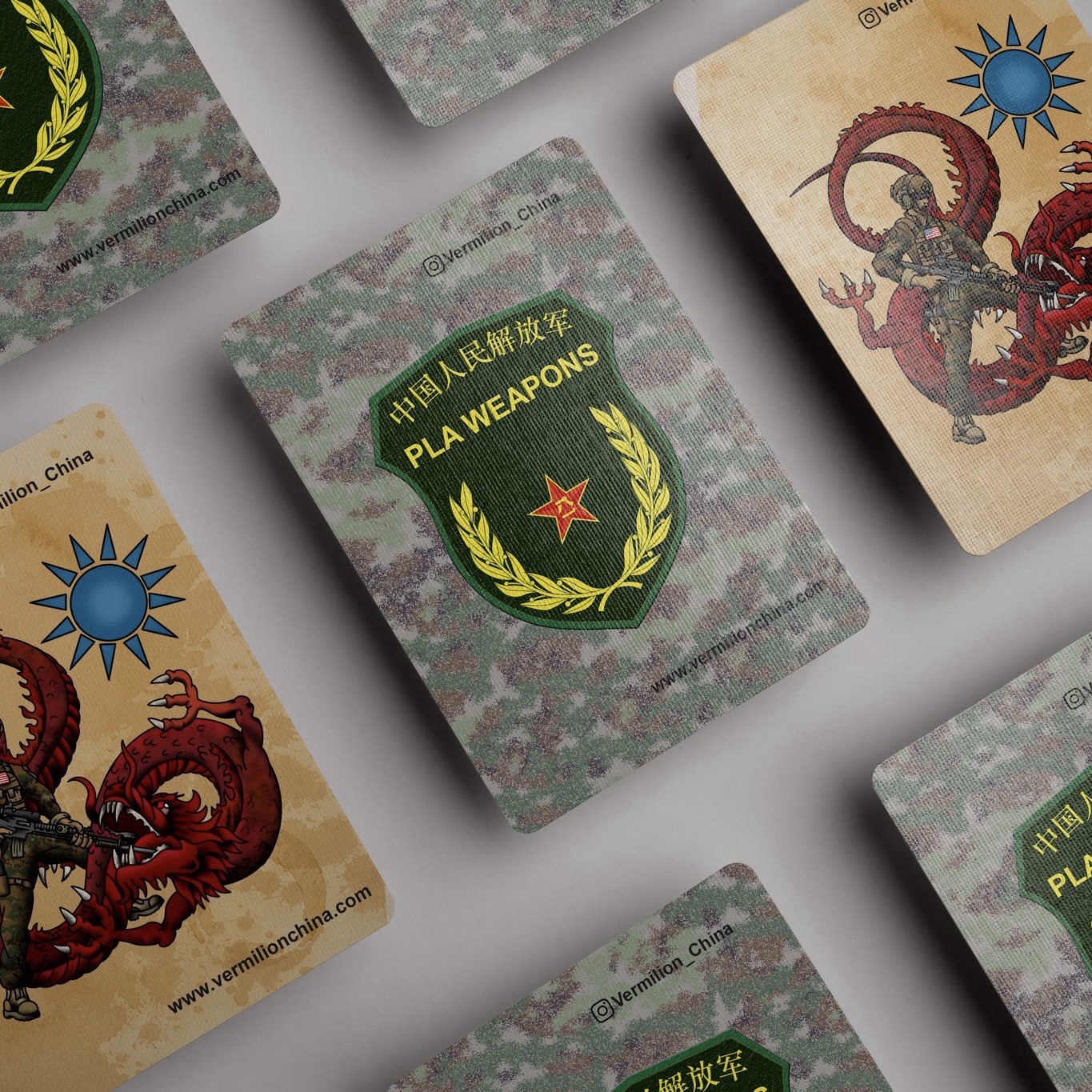 PLA Playing Cards - VERMILLION - Sergeant Stickers
